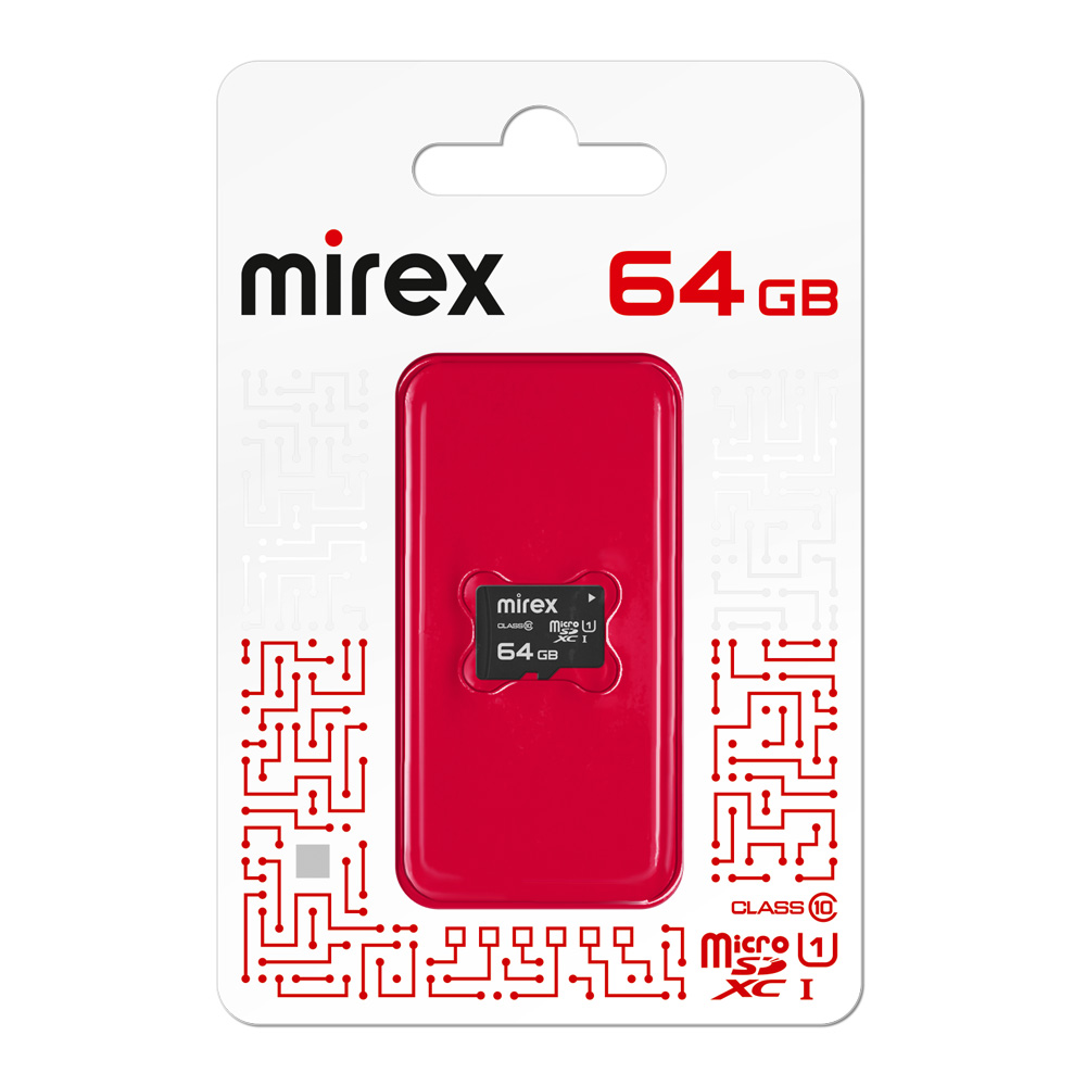 Карта памяти Micro SD 64Gb Mirex class 10 UHS-I U1 купить в Красноярске ...